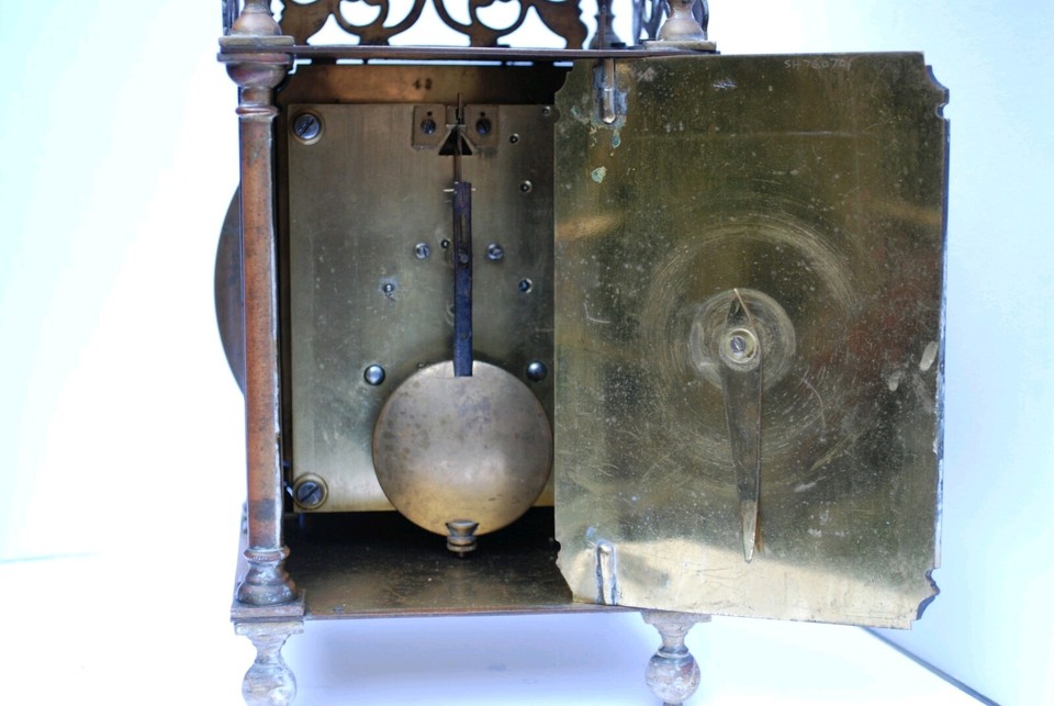 Large Antique Striking Lantern Clock By 'Harold Carter-Bowles ...