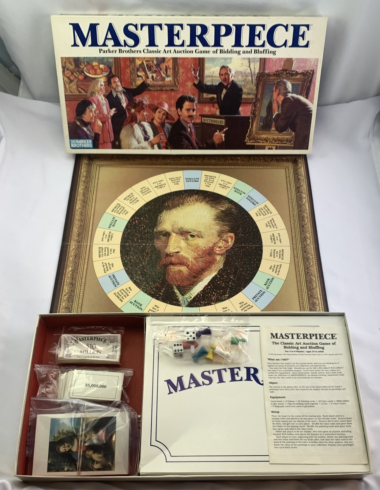 1987 Masterpiece Game Art Auction Game by Parker Brothers Complete ...