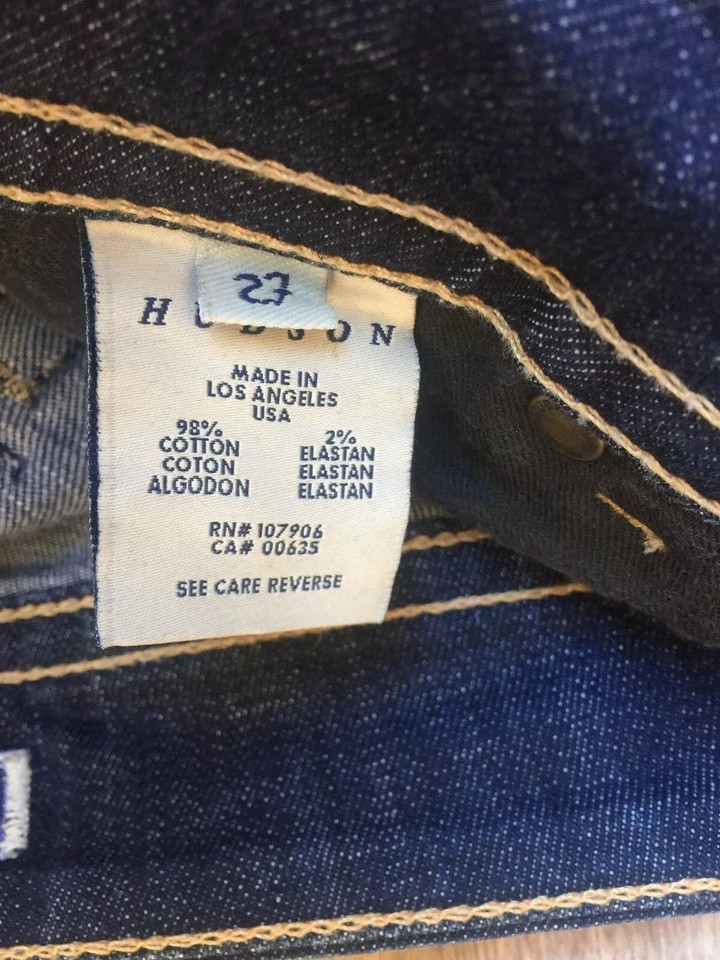 HUDSON Signature Boot Cut Low Rise Flap Pocket Stretch Jeans Sz 27 👖 | eBay