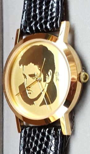 ELVIS PRESLEY Gold Etched Faced Collectors Quartz Watch EPE Ltd Ed NIB ...