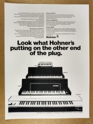 1969 Hohner Clavinet C Pianet Cembalet & Bass Keyboards vintage print ...