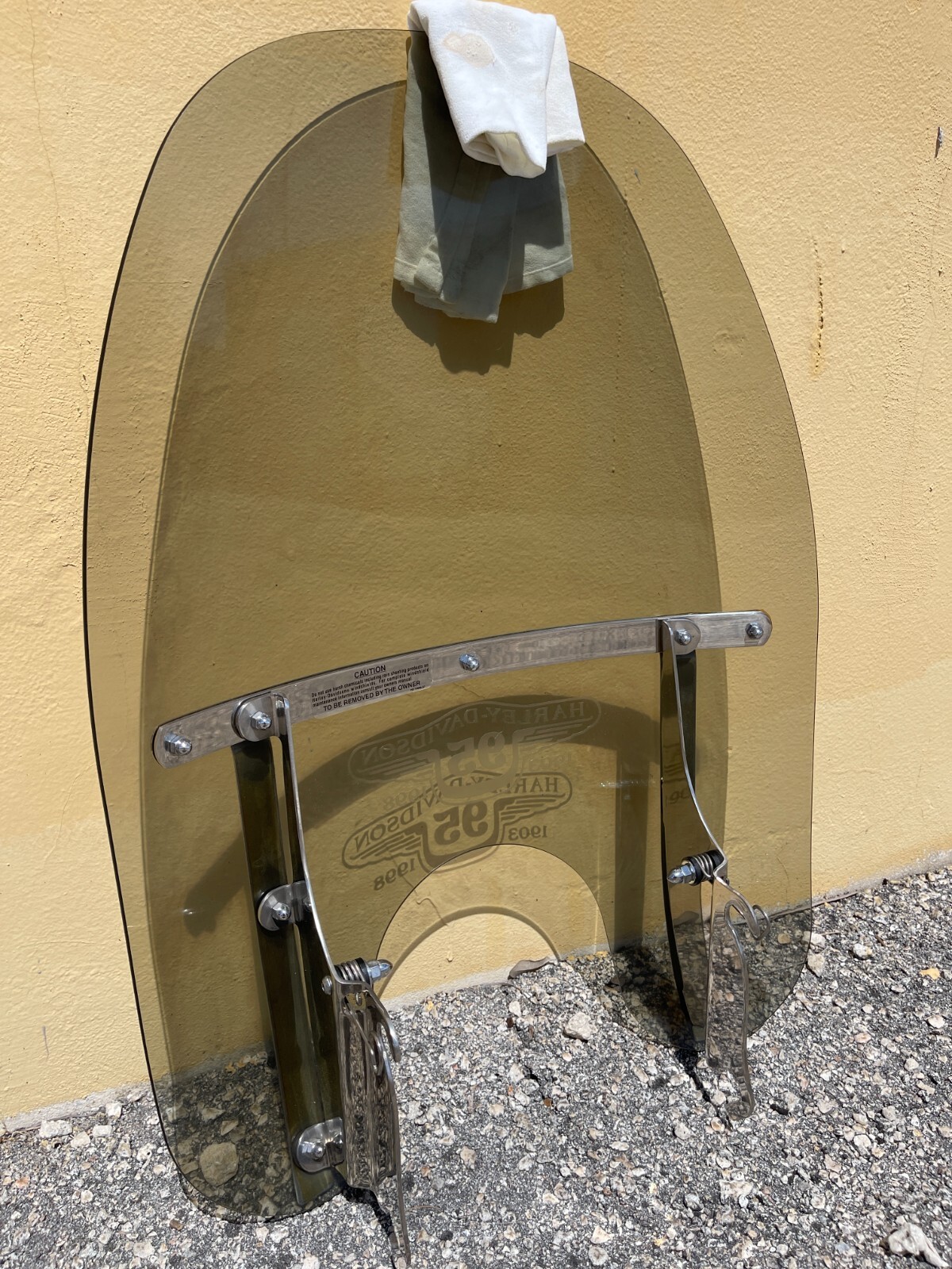 Harley-Davidson Smoked Windshield AS 6 M125-C Lexan FMR-112 0897 DOT 94 ...