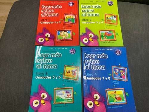 Lot 4 OWL Leer mas sobre el tema Libro 1-4 Big Books in Spanish | eBay