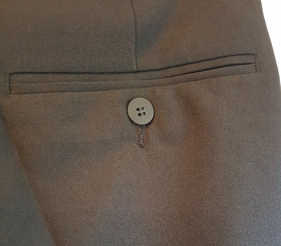 Mens Dimensions Corporatewear Black Suit Work Uniform Trousers 42" UH ...