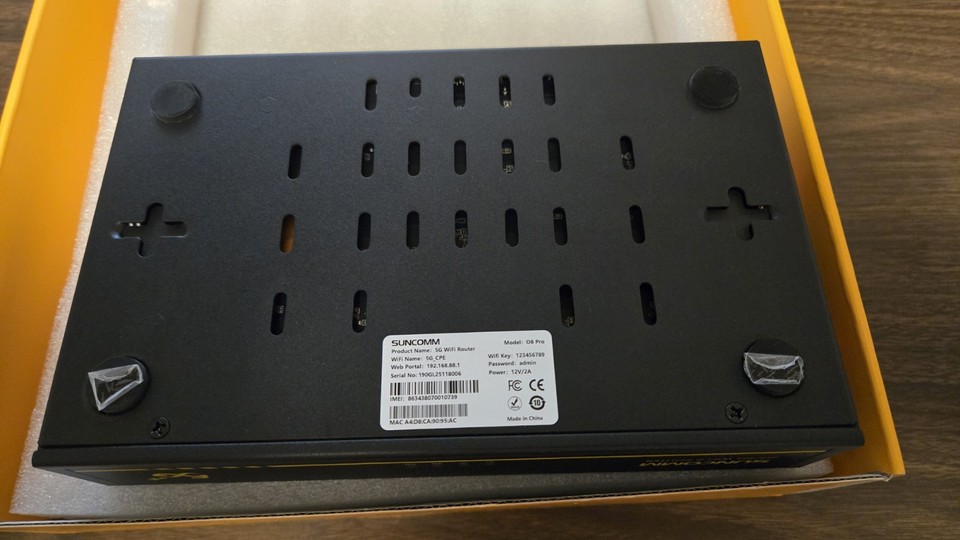 Suncomm 5G 08 Pro / Snapdragon SDX75 X75 / SIM Router CPE / NR NSA SA ...