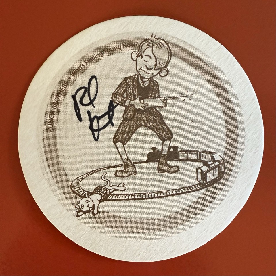 Punch Brothers Autographed Coasters (signed by Chris Thile, Noam ...