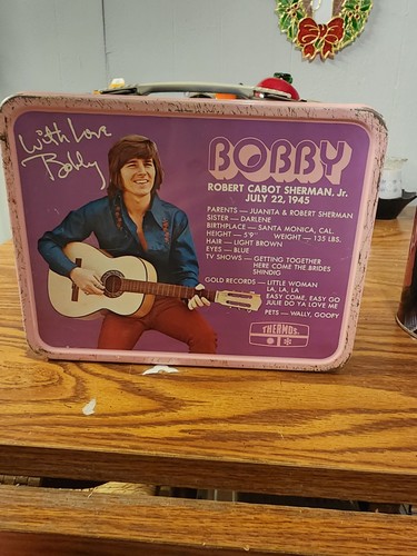 Vintage 1972 Bobby Sherman Metal Lunch Box And Matching Thermos King ...
