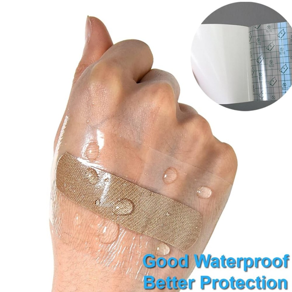 100 Sheet Transparent Waterproof Stretch Adhesive Bandage Clear Film ...