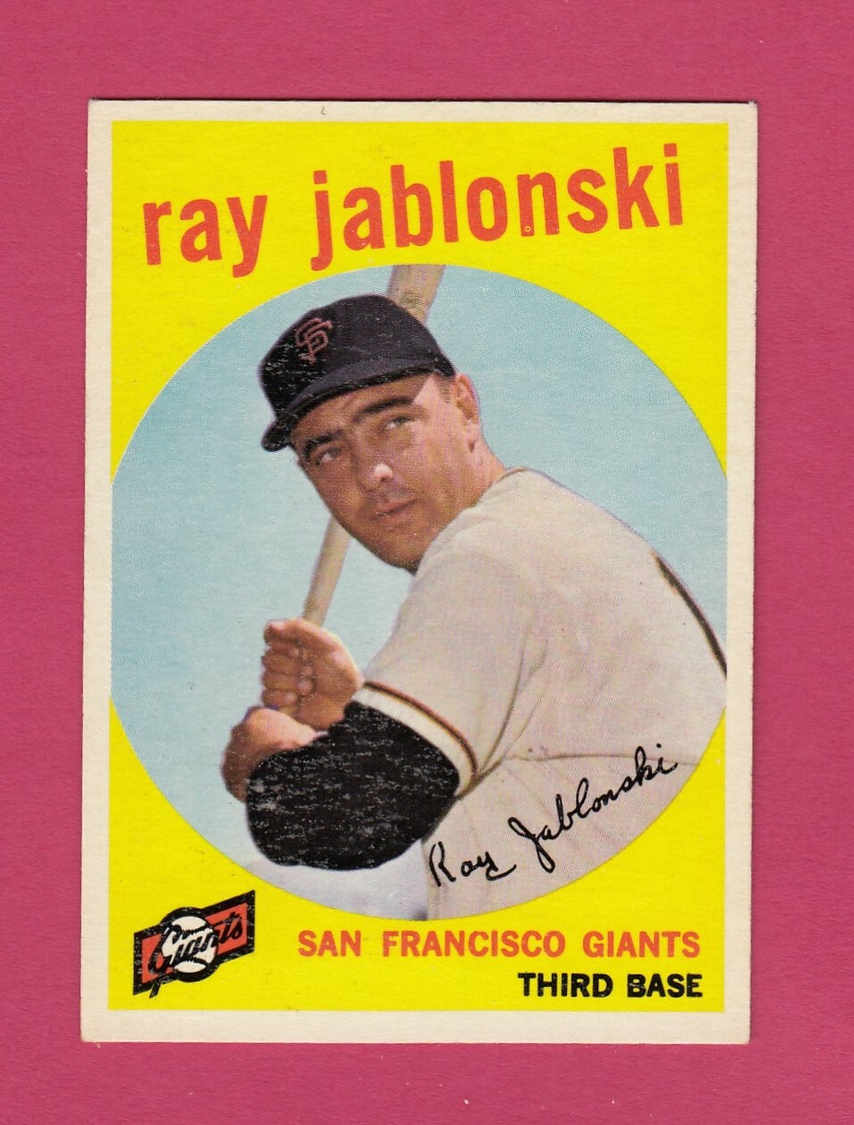 1959 Topps Baseball Card # 342 Ray Jablonski -- Giants (EX) | eBay