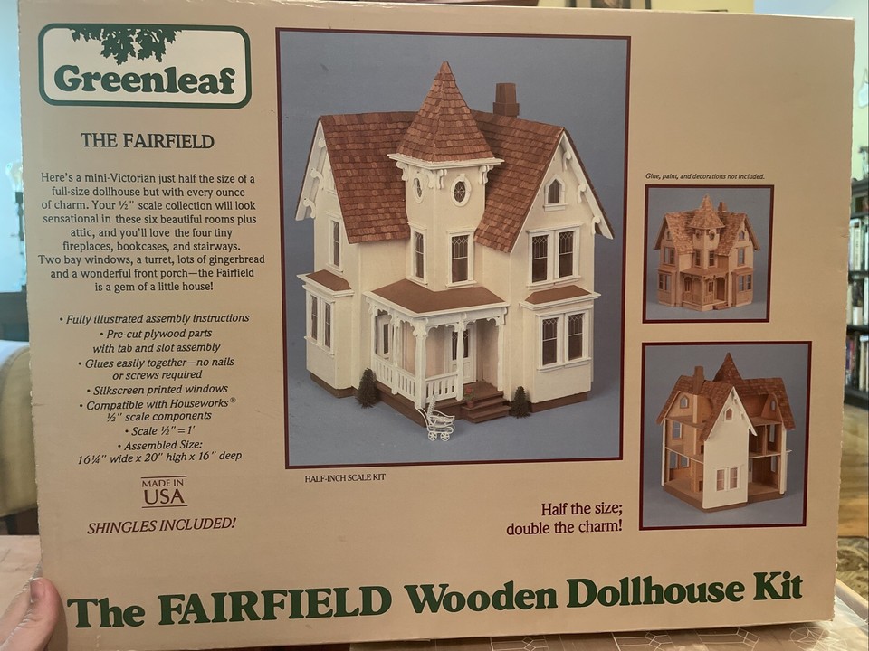 Vintage 1983 Greenleaf The Fairfield Dollhouse Kit 1:24 Open Box ...