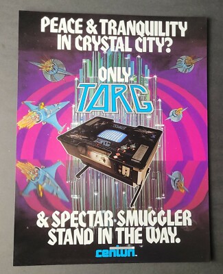 Vtg CENTURI TARG COIN-OP VIDEO AMUSEMENT GAME TABLE ADVERTISING PROMO ...