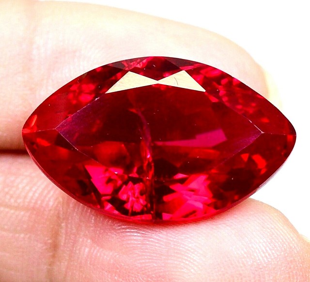 AAA Burma 29.05Ct Natural Red Ruby Marquise Shape Loose Gemstone ...