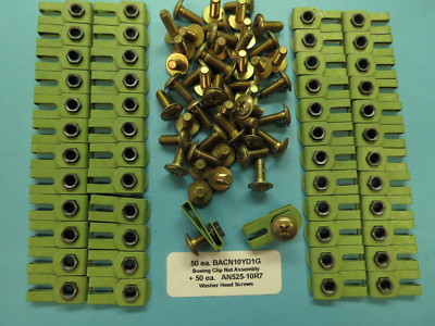 #10-32 Clip Nuts 50 ea. Boeing Aircraft # BACN10YD2G + 50 ea. AN525 ...