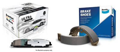 Bremtec Ultra Brake Pads + Bendix Shoes for Mitsubishi Lancer CC CE CJA ...