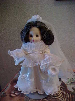 1983 CBS Toys Brunette Bride Doll 8" Hard Plastic Ideal Bridal Wedding ...