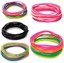 12 Gummy Wristband Bangle Jelly Rubber Shag Band Party Bag Friendship ...