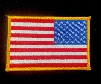 Reverse American Flag Patch USA Patch US United States Embroidered Iron ...