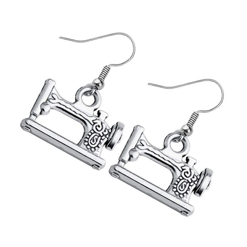 1 Pair Sewing Machine Design Pendant Earrings Creative Funny Ear Hooks ...