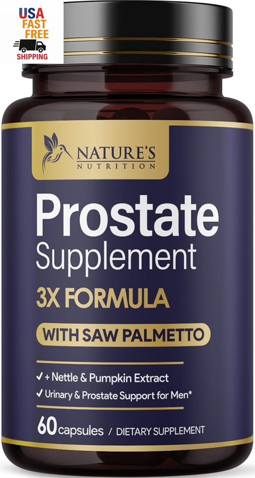 Prostate Health Supplements for Men - 3X Formula with Saw Palmetto ...