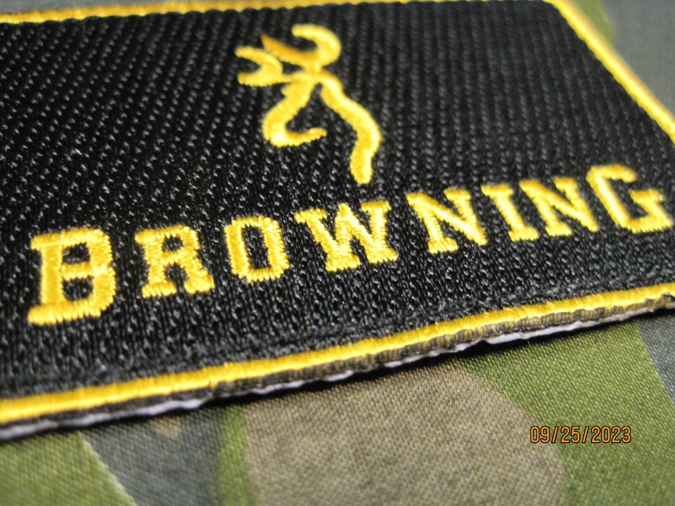 BROWNING FIREARMS VEST PATCH HOOK BACK 3 X 2 in NEW SIZE! LOOK AND BUY ...