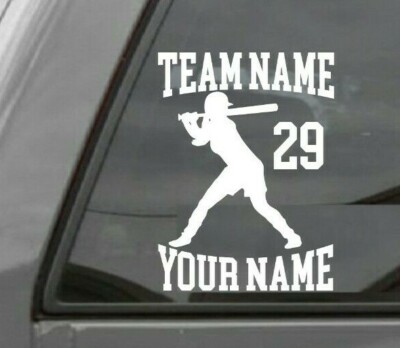 Personalized Softball Girl Vinyl Decal Custom Graphic Window Sticker | eBay