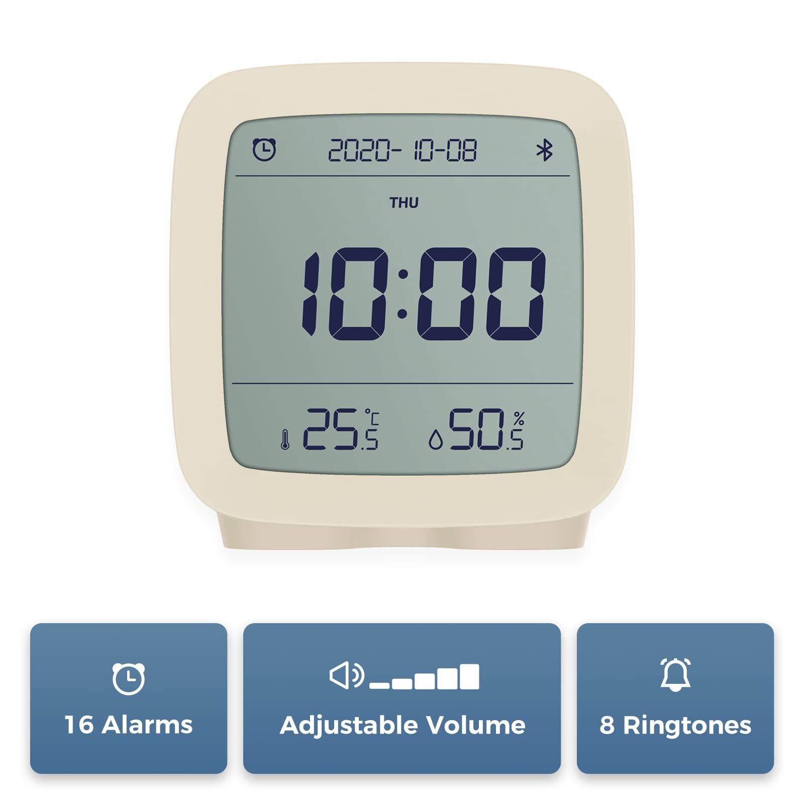 Smart Bluetooth Digital Alarm Clock with Multiple Alarms Battery ...