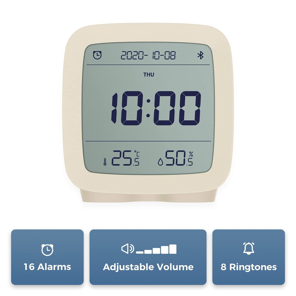 Smart Bluetooth Digital Alarm Clock with Multiple Alarms Battery ...