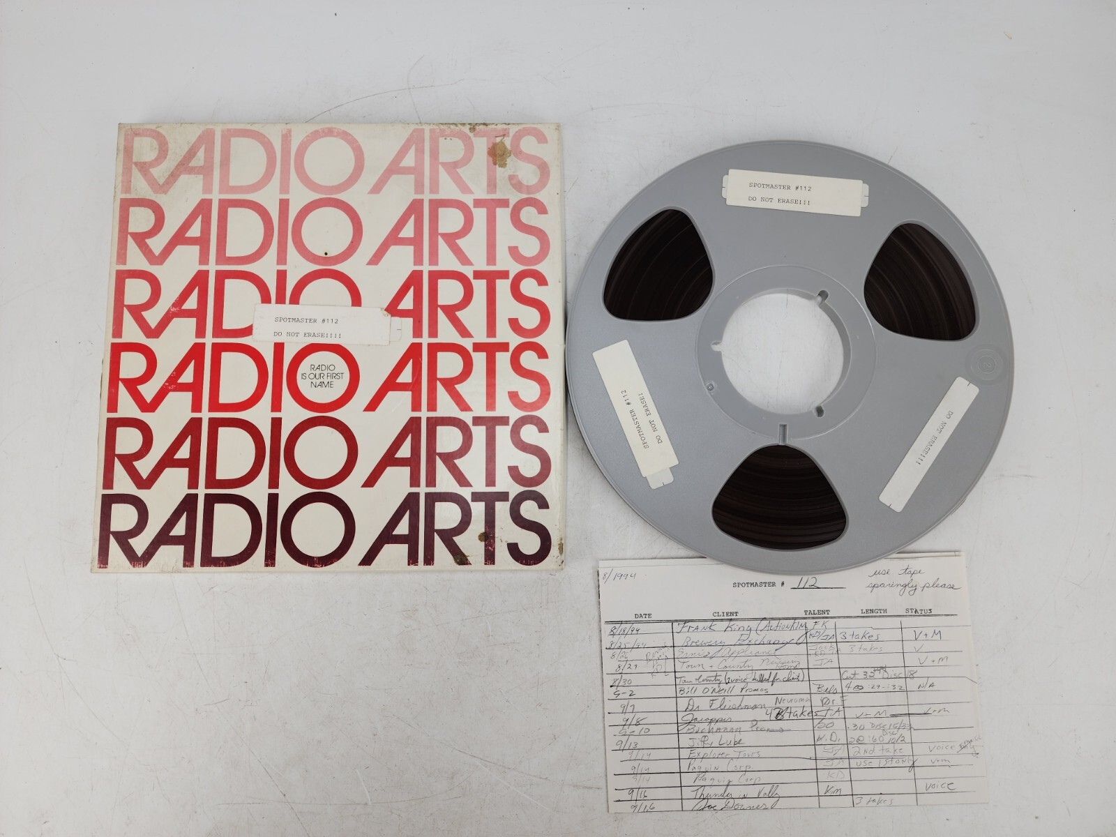 Lot of 13 Vintage Radio Station Reel To Reel Audio Tapes 10.5 10-1/2 1/ ...