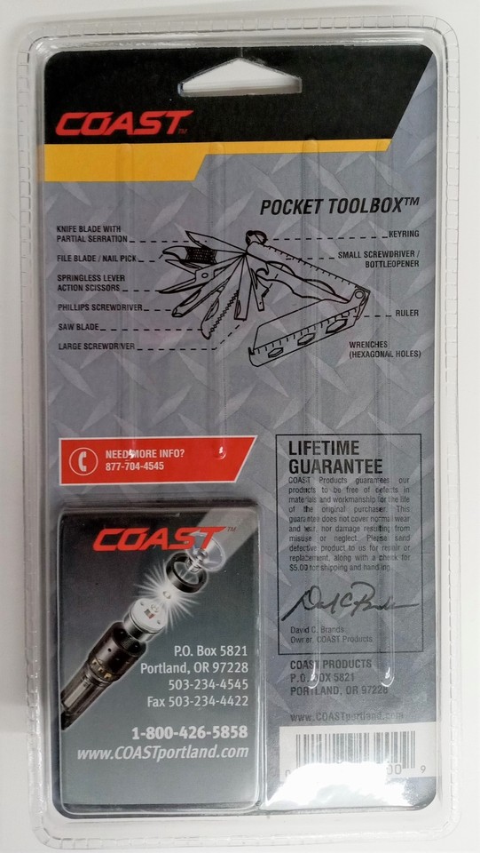 Coast C3900CP Professional Pocket Toolbox Multi-Tool Silver | eBay