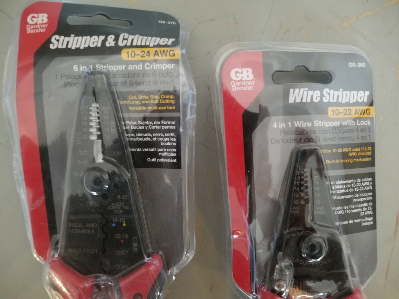 Set of 2 Gardner Bender Wire Stripper/Stripper & Crimper, GS-360, GS ...