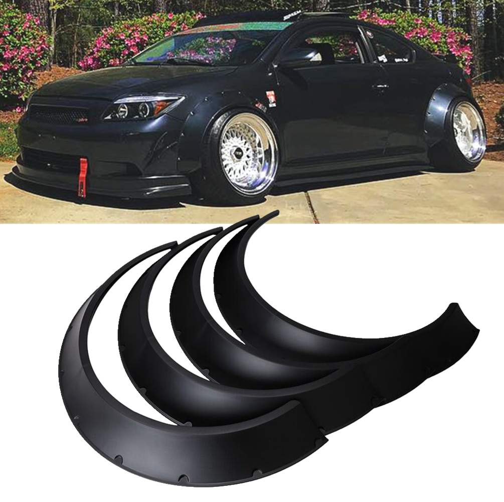 4PCS Fender Flares Extra Wide Body Kit Wheel Arches Guard For Scion TC ...
