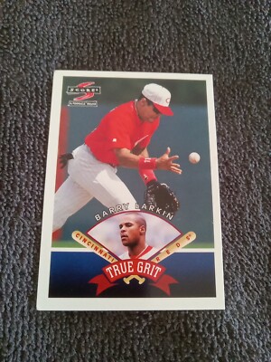 1997 Score Pinnacle True Grit Barry Larkin Cincinnati Reds Baseball ...