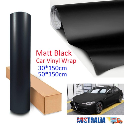 Matt Matte Satin Black Car Vinyl Wrap Roll Decals Air Release Vinyl ...