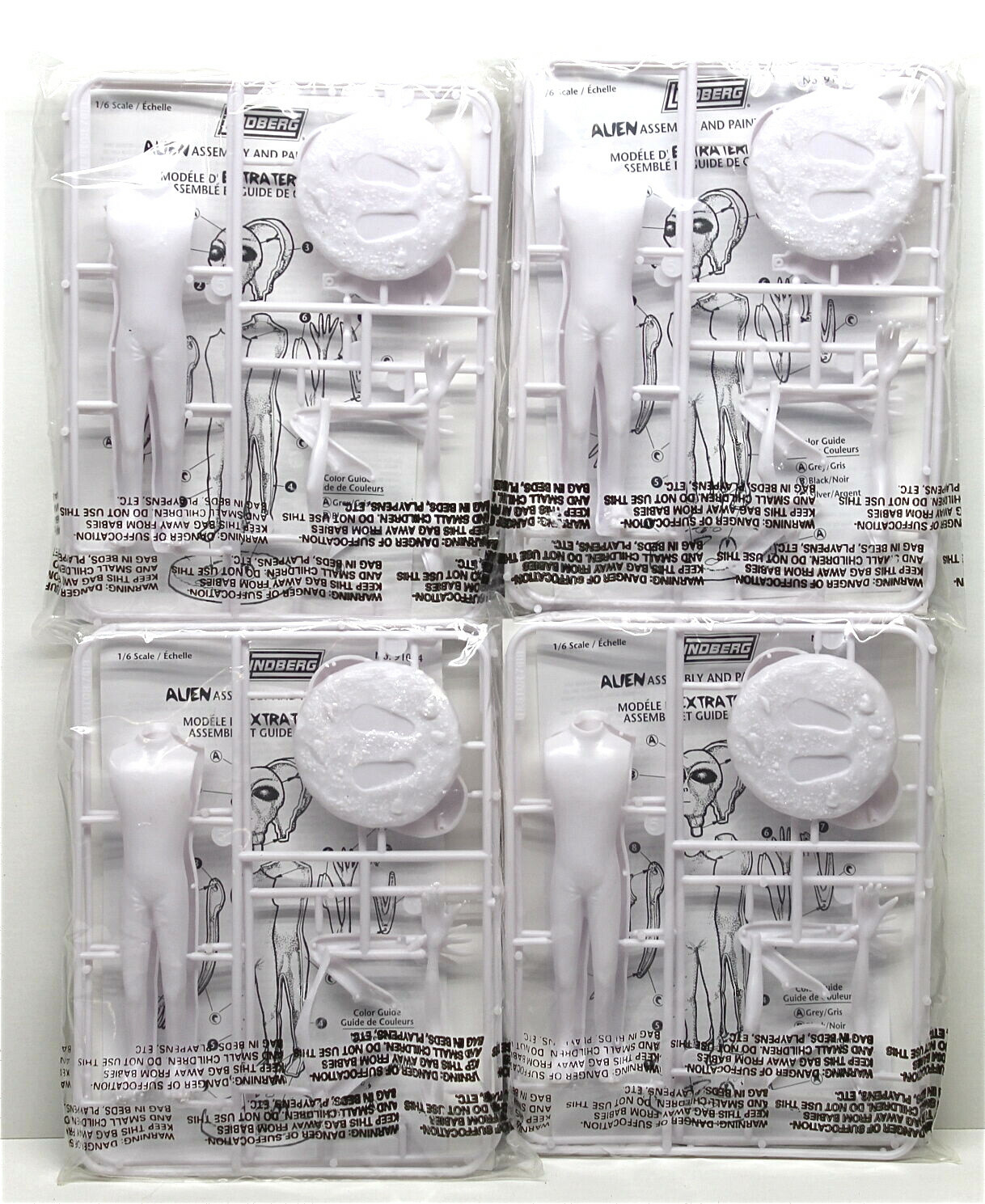 4 Weird Ohs Alien 2010 Hawk Static Plastic Model Kits #15995 I:6 Scale ...