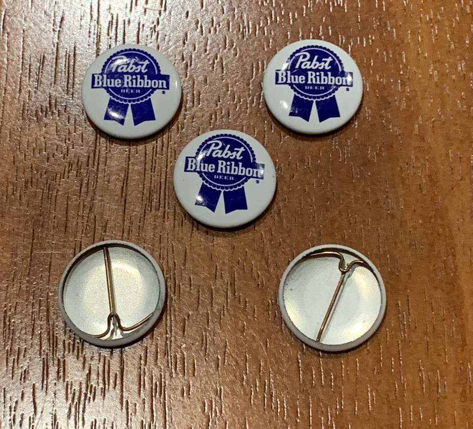 PBR pins - set of 5 Pabst Blue Ribbon buttons/pins - MINI/ NEW! | eBay