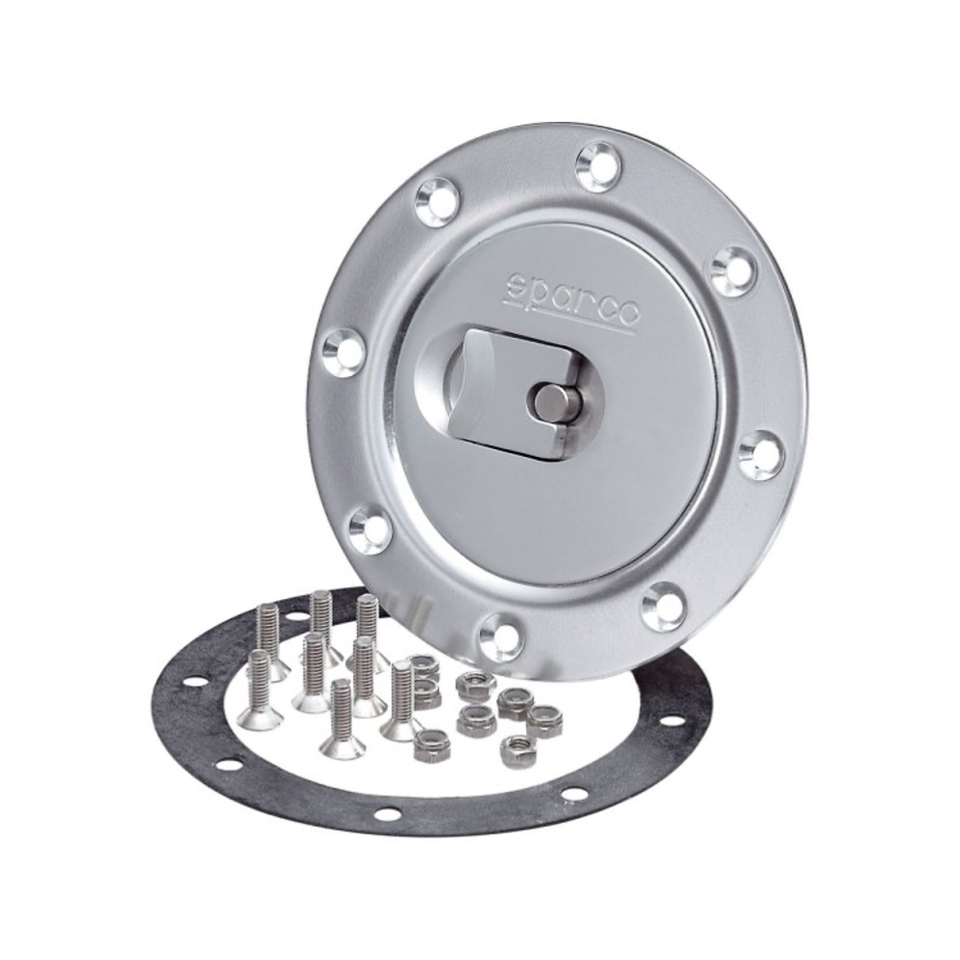 Sparco Non-Locking Silver Gas Cap #27005OA | eBay