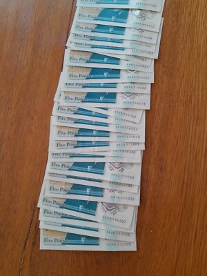 NEW POLYMER £5 BANK NOTES First Release - AA numbers (AA01 - AA60 ...
