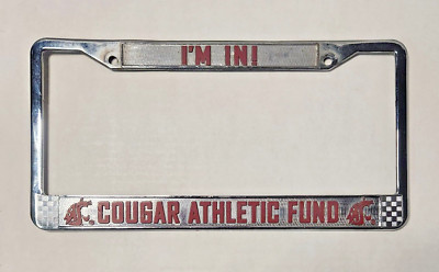 Vintage I'M IN! WSU COUGAR ATHLETIC FUND University Chrome License ...