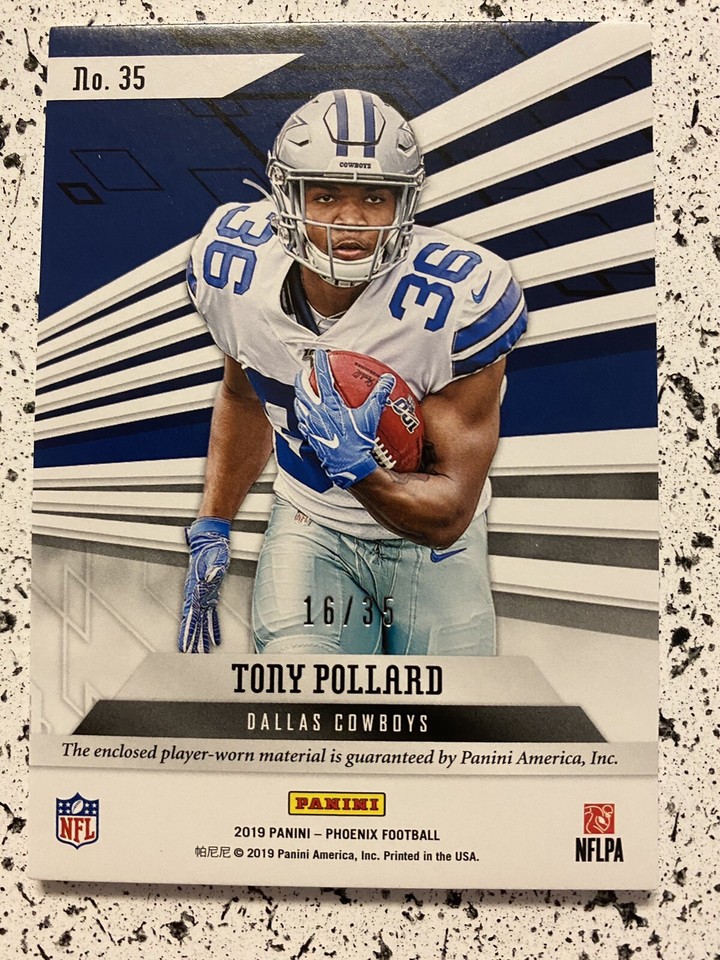 Tony Pollard ROOKIE PATCH! Phoenix Football NUMBERED! #16/35 | eBay