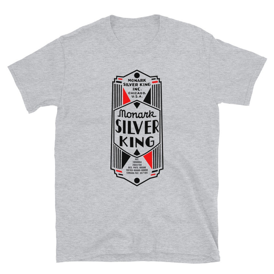 Vintage Bicycle Head Badge Monark Silver King Short-Sleeve Unisex T ...