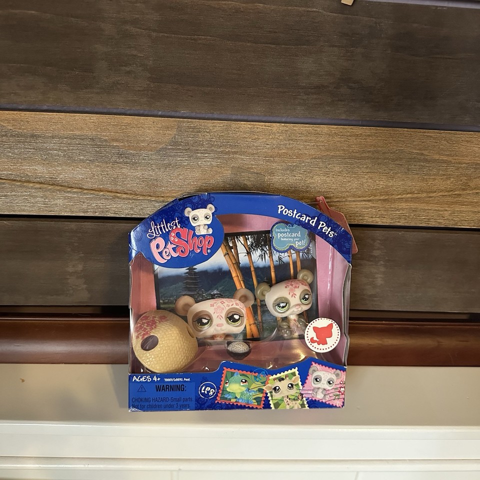 Littlest Pet Shop 904 Postcard Flower Panda Bear with Hat LPS 2007 ...