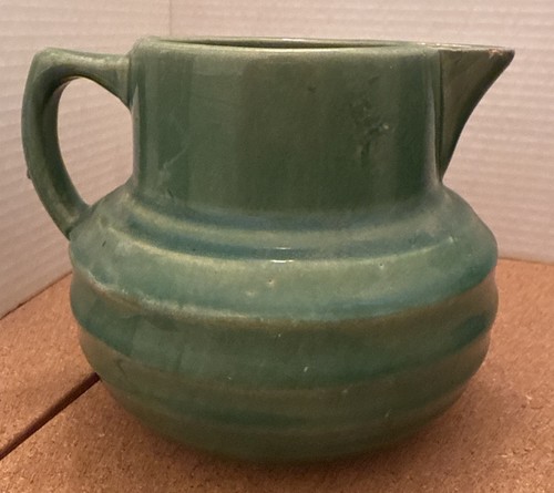 Vintage McCoy Pottery Green Stoneware 121 Shield Mark on Bottom Milk ...
