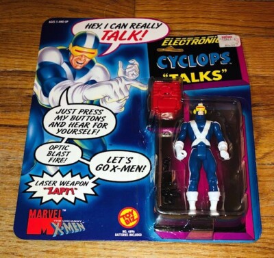 Vintage 1991 Toybiz Cyclops Talks Electronics Marvel Action Figure NIP ...