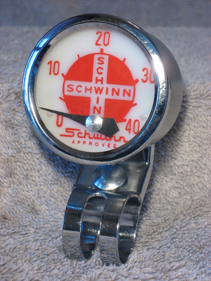 SCHWINN COMPACT BIKE SPEEDOMETER HEAD HURET 2"/50MM Diam. BICYCLE ...