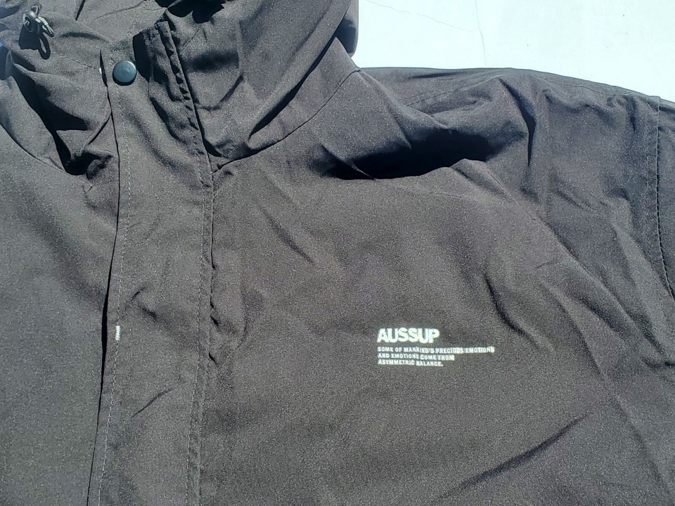 Aussup Jacket Windbreaker Men's Size MEDIUM/LARGE Black Spring Jacket ...