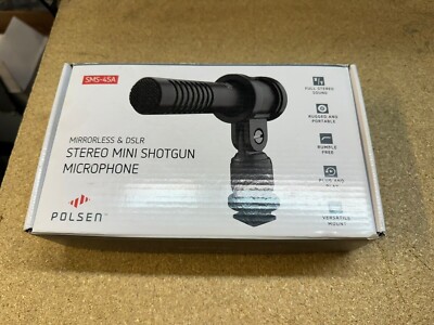 Polsen SMS-45A Mini Shotgun Stereo Condenser Microphone For Mirrorless ...