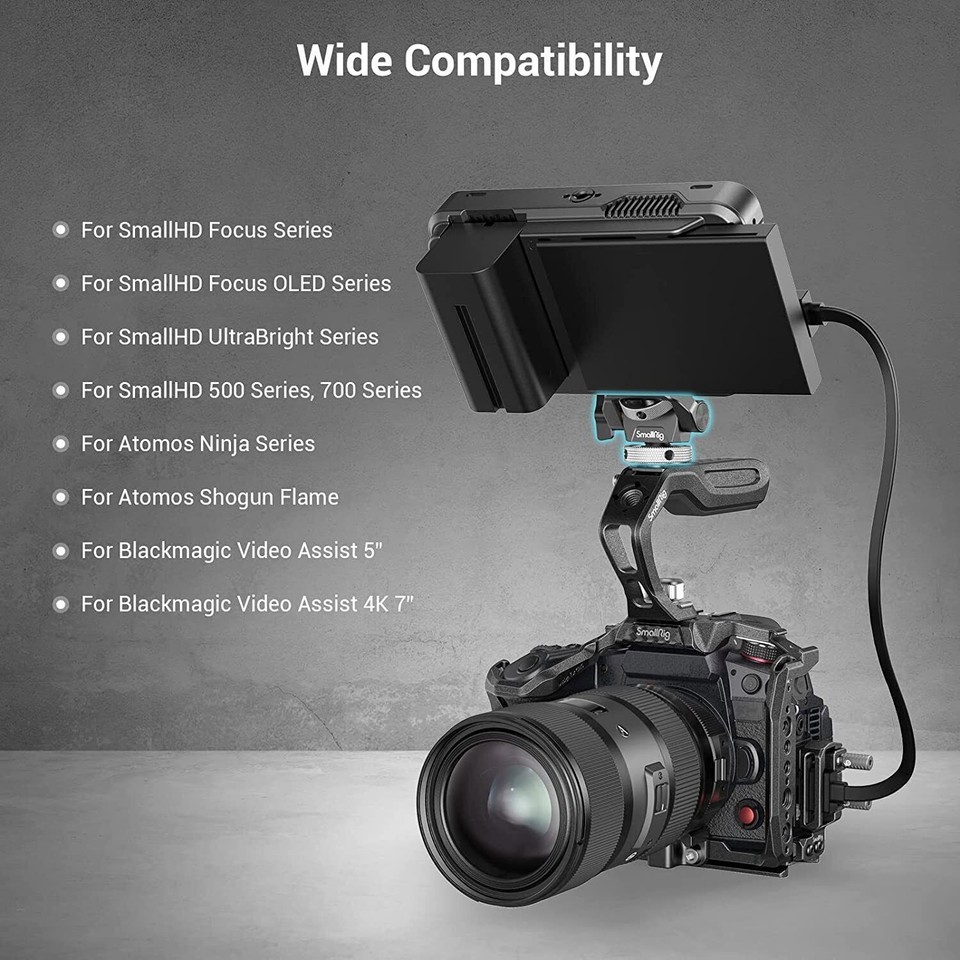 SmallRig Field Monitor Mount Holder Swivel Adjustable for 5" & 7 ...