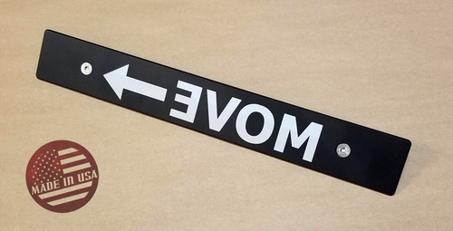 [SR] Aluminum Black License Plate Delete w/ MOVE OVER Logo Full Laser ...