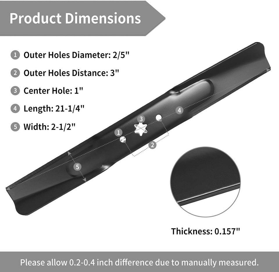 2 Deck Blade fits Cub Cadet RZT42 42" 2011-Up 742-04308 742-04312 942 ...