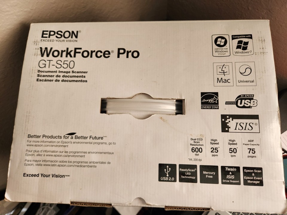 Epson WorkForce Pro GT-S50 Color Duplex Scanner tested working ...